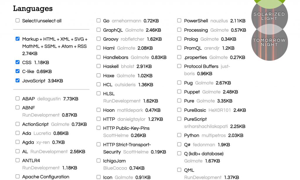 prism-languages | Web-saku