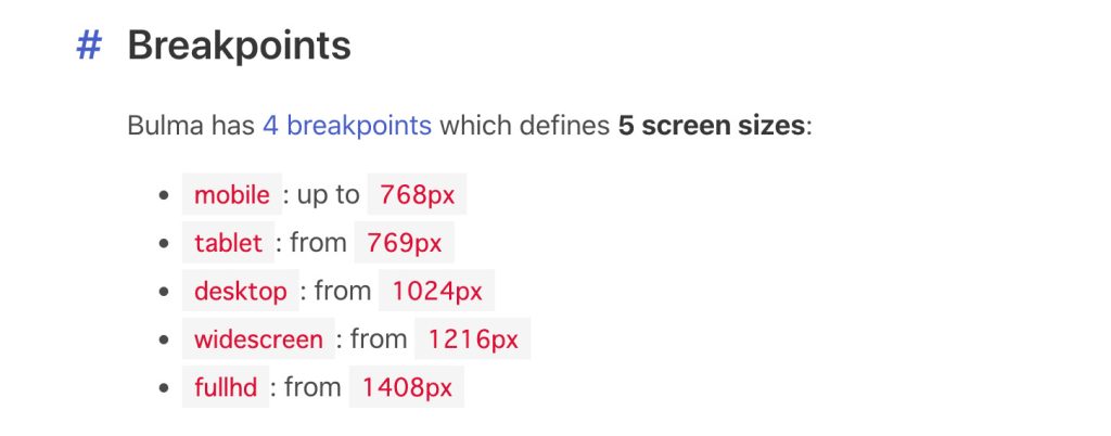 bulma-breakpoints | Web-saku